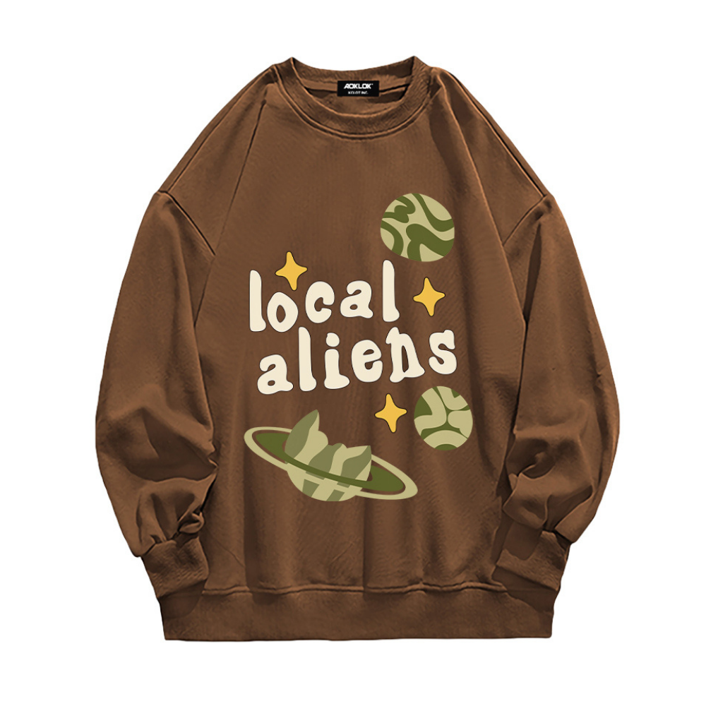 Local Aliens Print Cotton Sweatshirt – AokLok (Kclot)