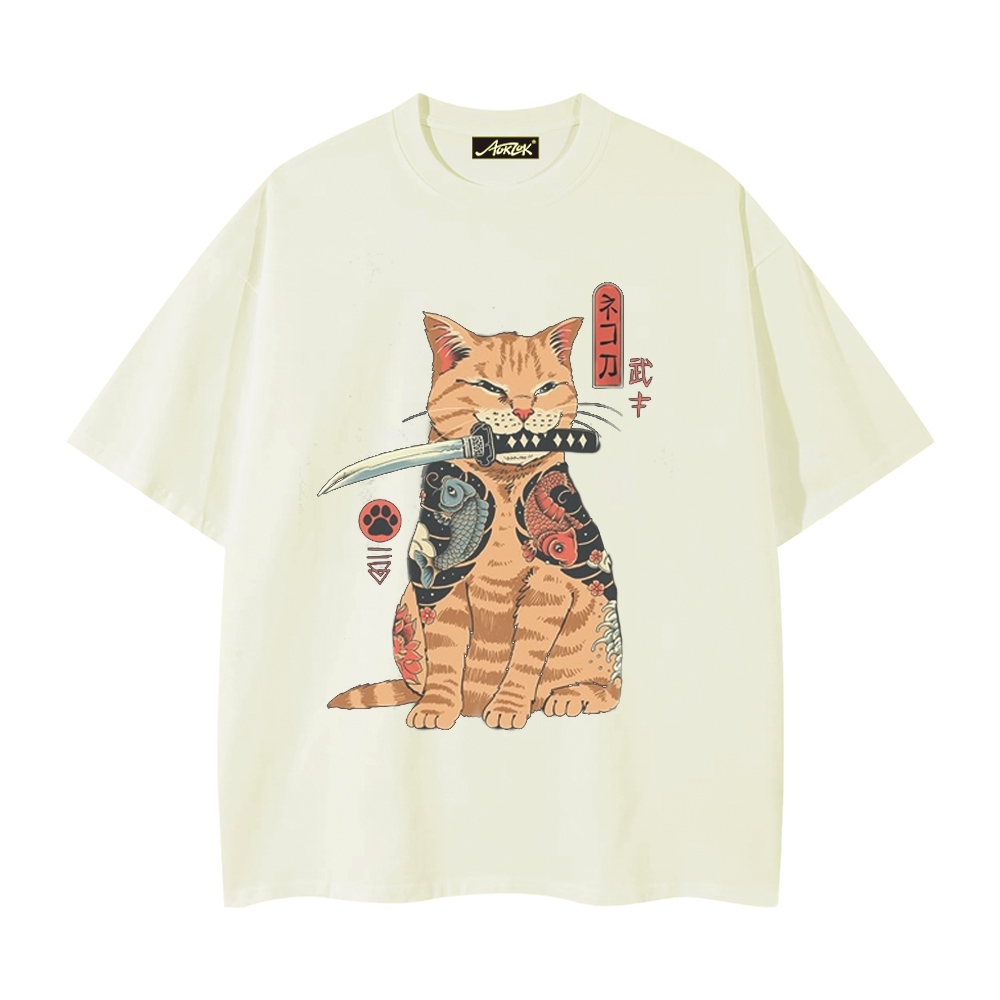 Japanese Samurai Cat T-Shirt – AokLok (Kclot)