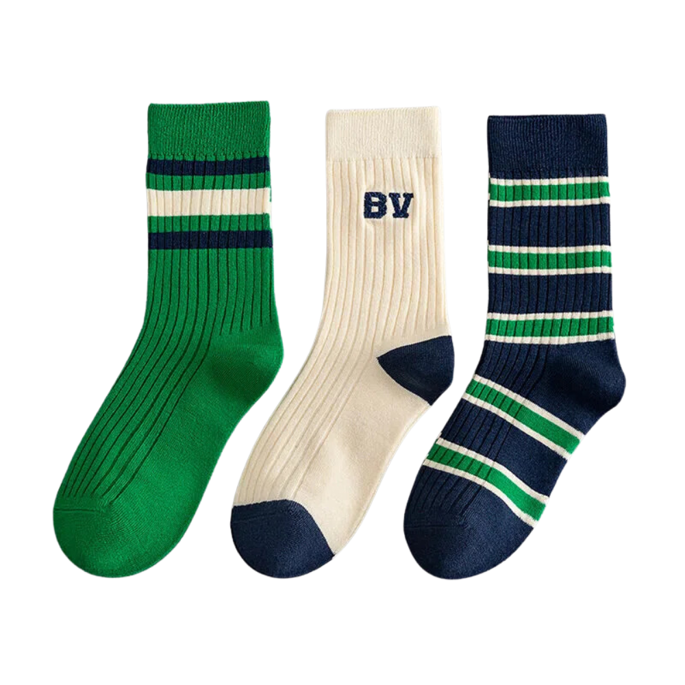 Preppy Stripe Contrast Socks – AokLok (Kclot)