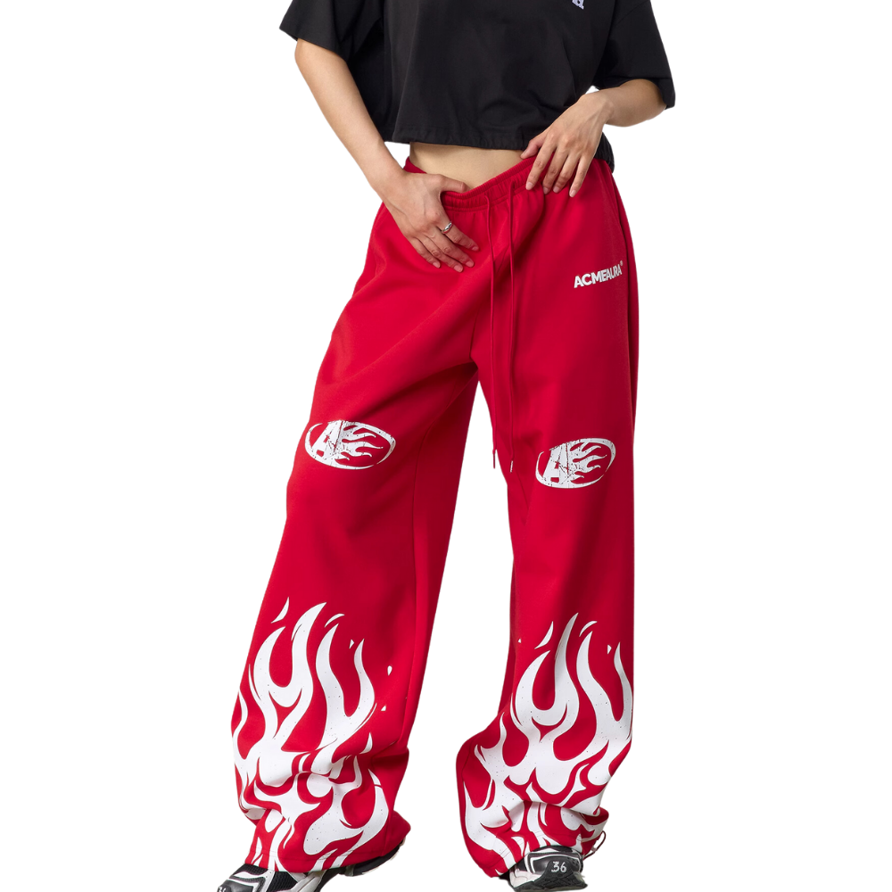 Jazz Loose Flame Print Sweatpants – AokLok (Kclot)
