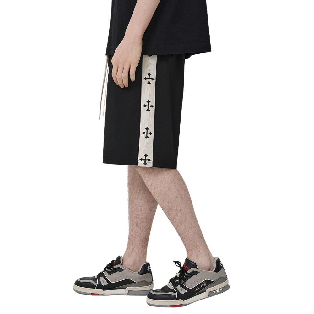 Cross Print Cotton Sports Shorts – AokLok (Kclot)