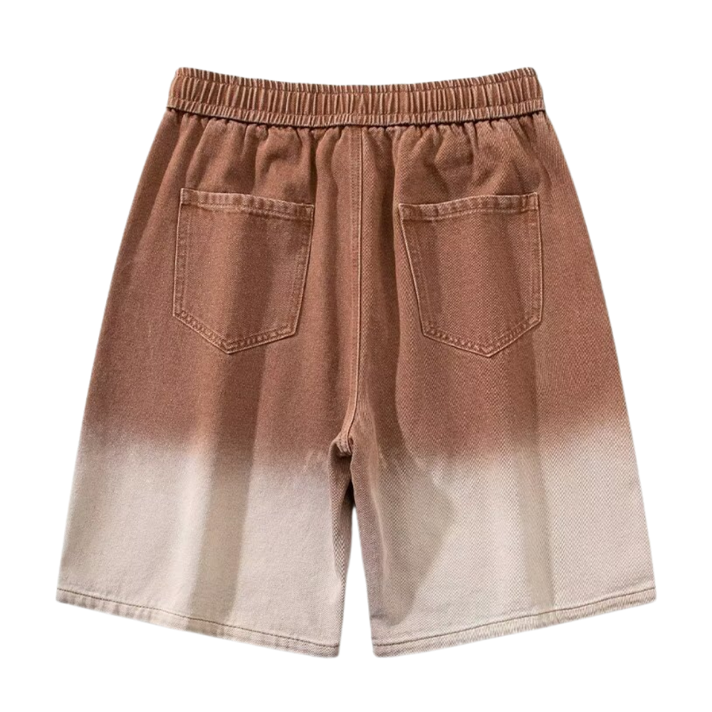 Japanese Gradient Leather Label Shorts – AokLok (Kclot)