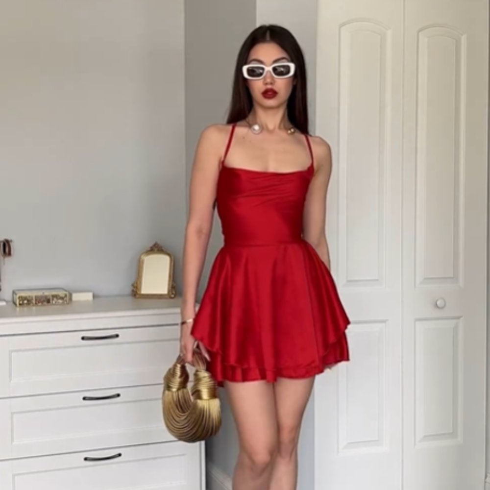 Women's Satin A-Pulse Dress – AokLok (Kclot)