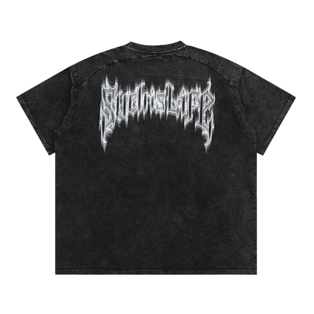 High Street Gothic Lettering Washed T-shirt – AokLok (Kclot)