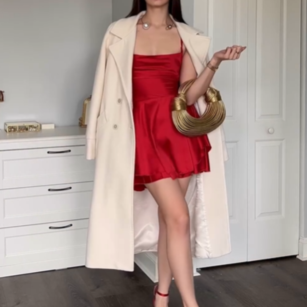 Women's Satin A-Pulse Dress – AokLok (Kclot)