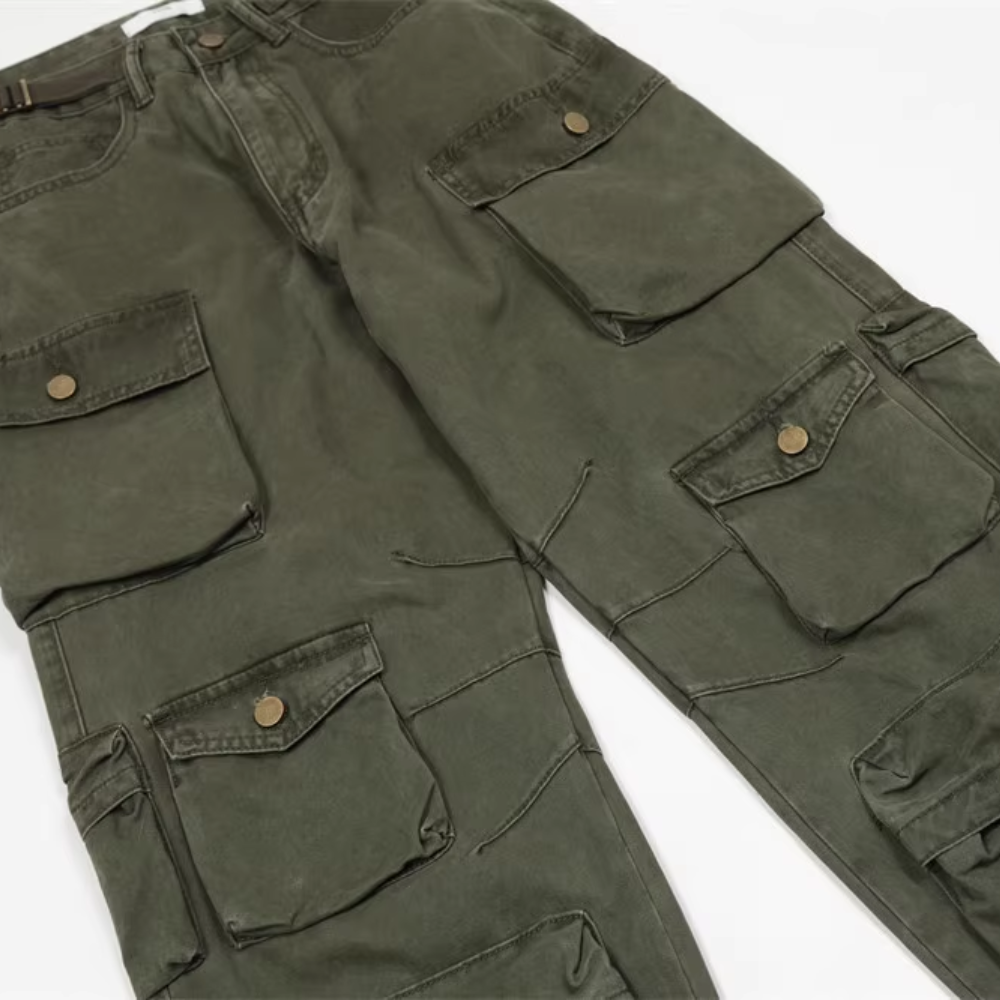 🔥American Street Multi Pocket Baggy Cargo Pants – AokLok (Kclot)