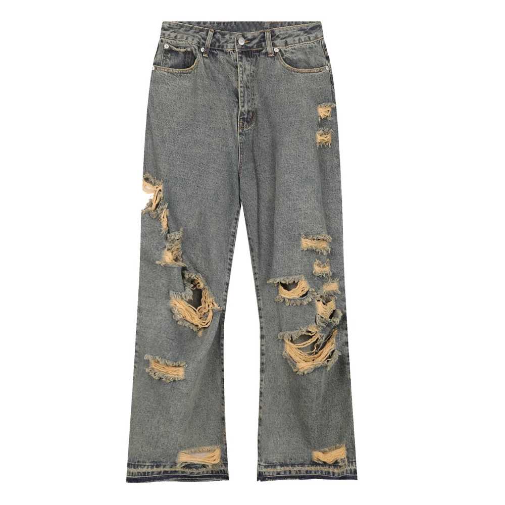 Classic Ripped Baggy Jeans – AokLok (Kclot)