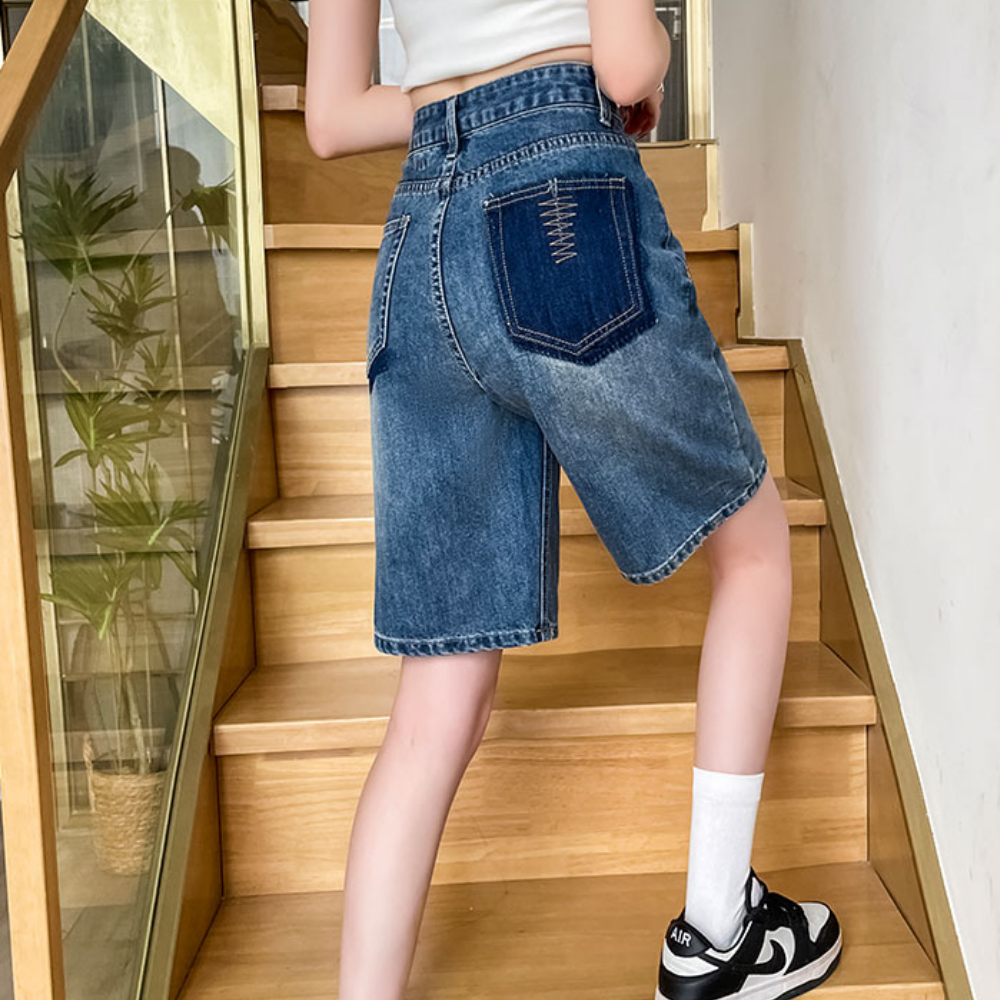 Women's Contrast Color Straight Jorts – AokLok (Kclot)