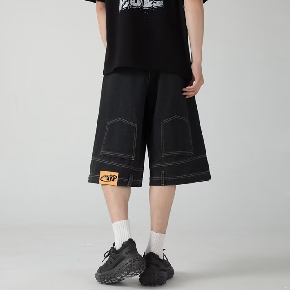 Retro Inverted Denim Shorts – AokLok (Kclot)