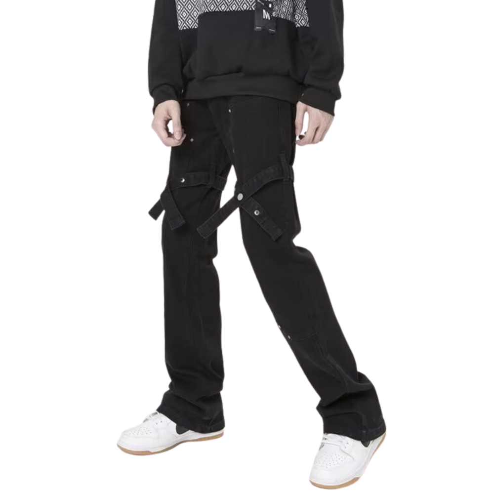 Technical Lace Bootstrap Jeans – AokLok (Kclot)