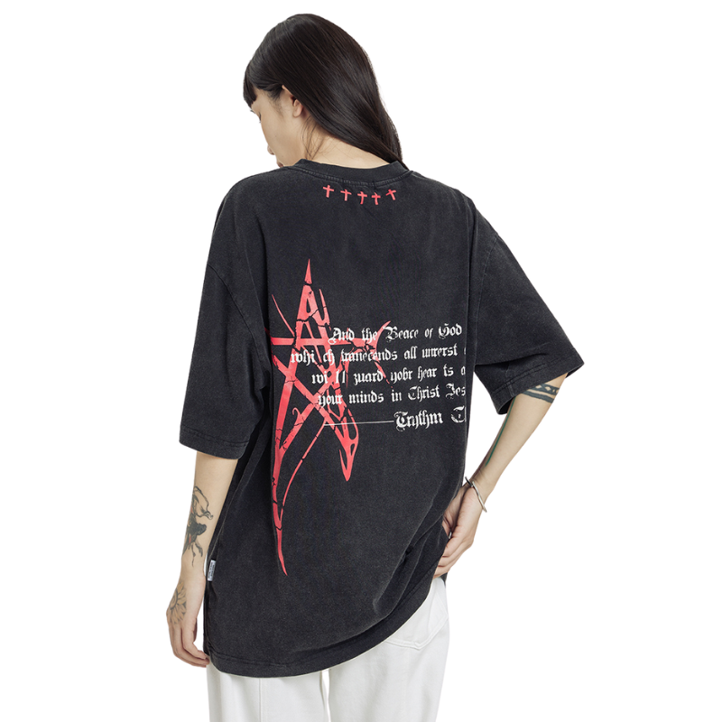Pentagram Letter Graffiti T-shirt – AokLok (Kclot)