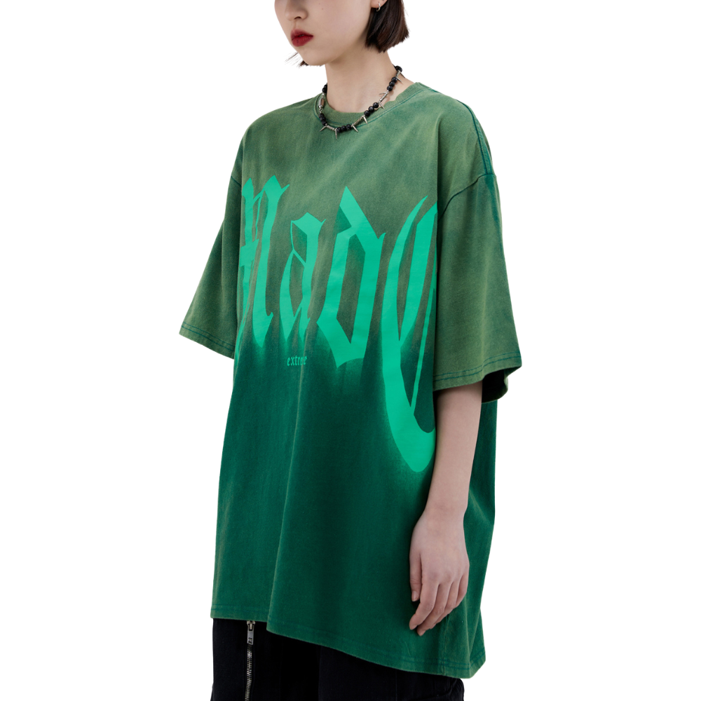 Street Letter Gradient T-shirt – AokLok (Kclot)